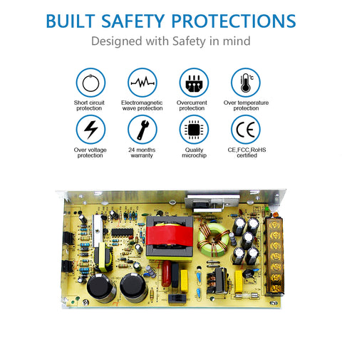 SHNITPWR 12V 15A 180W Power Supply Adapter 110V / 220V AC to DC Universal Regulated Switching ...