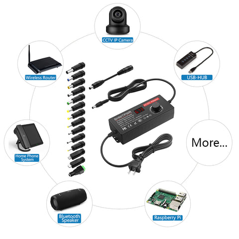 SHNITPWR 4V - 12V Power Supply 10A 120W AC to DC Adapter DC 4V 4.5V 5V 6V 7V 8V 9V 10V 11V 12V ...